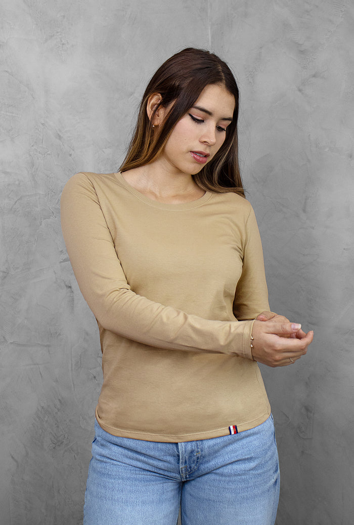 Polo Básico Manga Larga Mujer | Papiros Denim